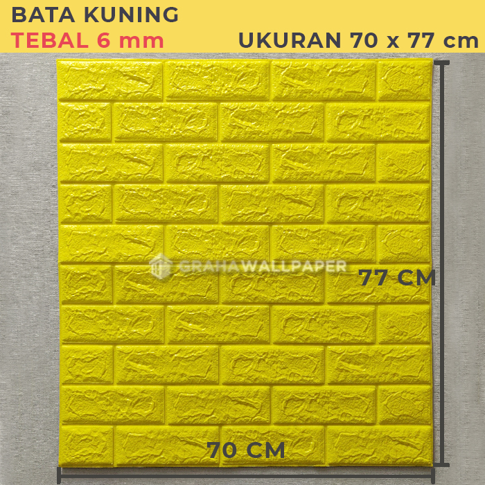 BATA KUNING 6MM – WALLPAPER DINDING 3D STIKER – Grahawallpaper